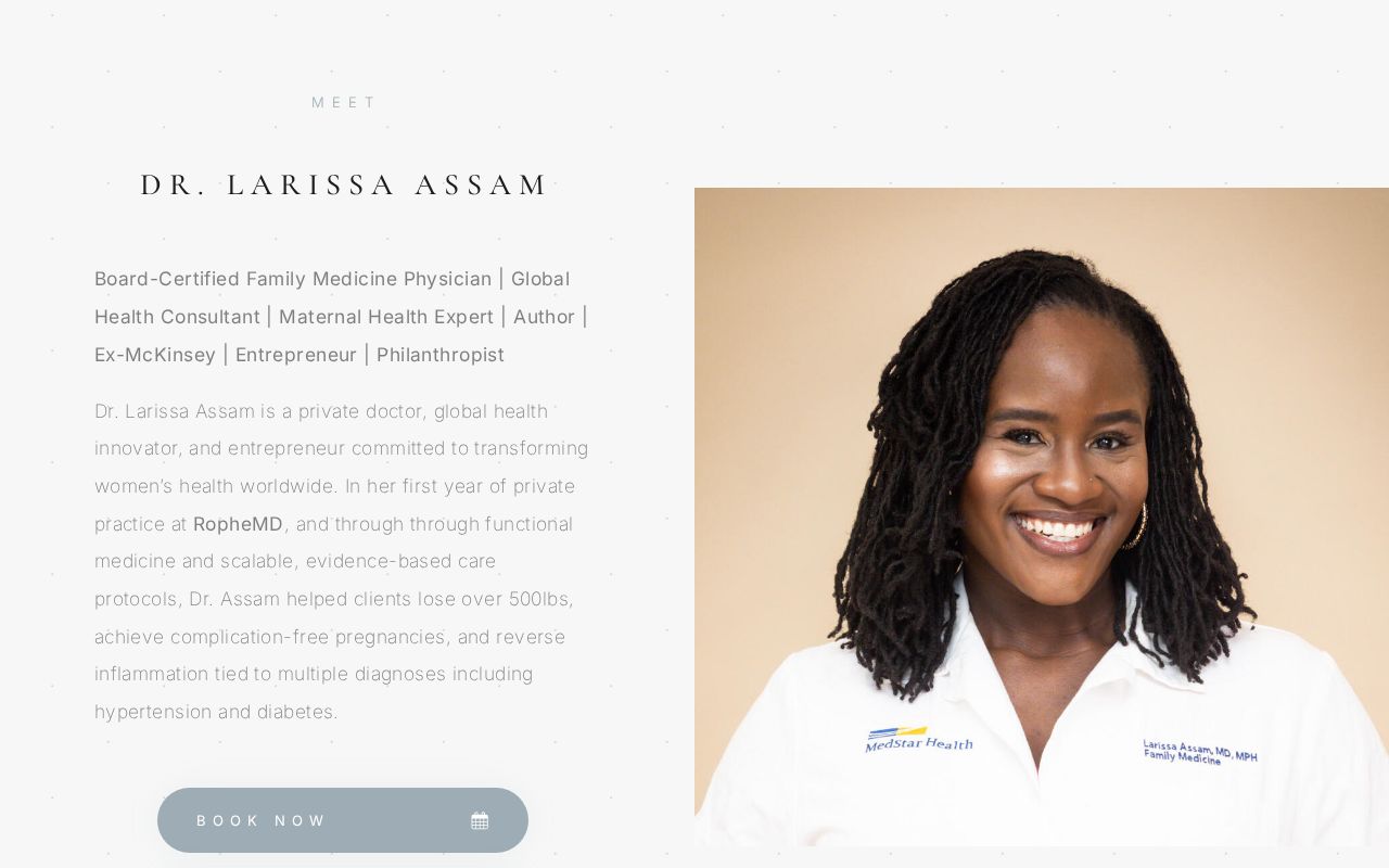 Learn about Dr. Larissa Assam